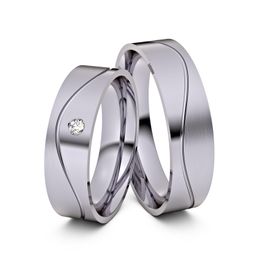 Modell TR134 Wellen Fuge 585er Palladium - 29091