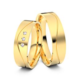 Modell TR134 Wellen Fuge 585er Gelbgold - 29107