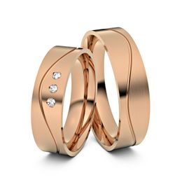 Modell TR134 Wellen Fuge 750er Rotgold - 29115
