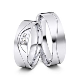 Modell TR134 Wellen Fuge 750er Wei&szlig;gold - 29133