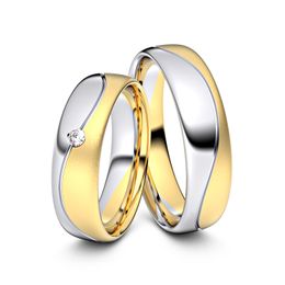 Modell TR111 Wellen Fuge 585er Gelbgold-Wei&szlig;gold - 28125