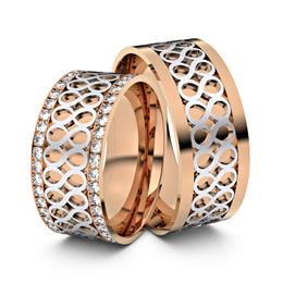 Modell TR077 Unendlichkeit 333er Rotgold-Wei&szlig;gold - 26639