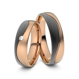 Modell TR111 Wellen Fuge 333er Rotgold-Carbon - 81920