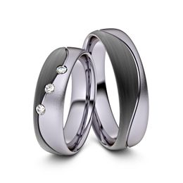 Modell TR111 Wellen Fuge 950er Palladium-Carbon - 81950