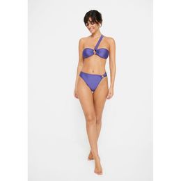 LSCN BY LASCANA Bandeau-Bikini-Top 'Baila' violett Gr. 34 Cup C/D. Mit Zierring. Mit Seitlichen Stäbchen Und Ohne Bügel