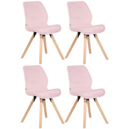 CLP Esszimmerstuhl 4er Set gepolstert Luna, moderner Polsterstuhl mit R&uuml;ckenlehne, stabil bis 136 kg, K&uuml;chenstuhl f&uuml;r Esszimmer und Wohnzimmer