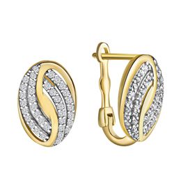 Diamonds by Ellen K. Fascination by Ellen K. Klappcreolen 585/- Gelbgold bicolor Zirkonia