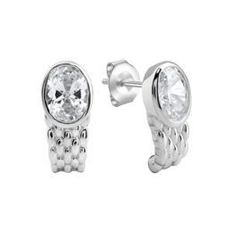 ZEEme Silber Ohrstecker 925/- Sterling Silber rhodiniert Zirkonia