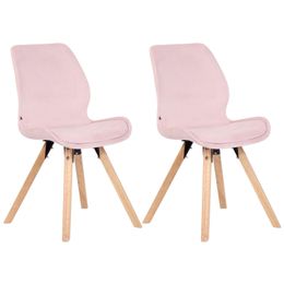 CLP Esszimmerstuhl 2er Set gepolstert Luna, moderner Polsterstuhl mit R&uuml;ckenlehne, stabil bis 136 kg, K&uuml;chenstuhl f&uuml;r Esszimmer und Wohnzimmer