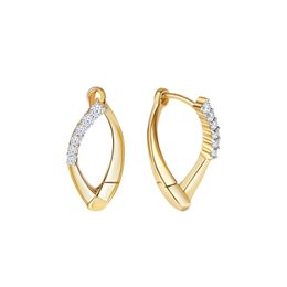 Diamonds by Ellen K. Fascination by Ellen K. Creolen 375/- Gelbgold bicolor Zirkonia