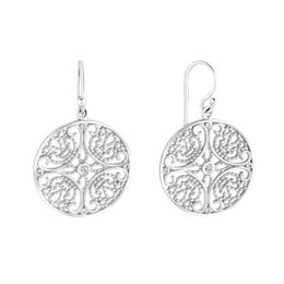 ZEEme Silber Ohrringe 925 Sterling Silber rhodiniert mit Zirkonia wei&szlig;