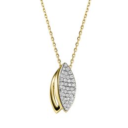 Diamonds by Ellen K. Fascination by Ellen K. Halskette 375 Gold zweifarbig mit 40x Zirkonia wei&szlig;