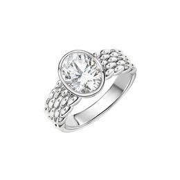 ZEEme Silber Ring 925/- Sterling Silber rhodiniert Zirkonia