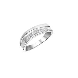 ZEEme Basic Ring 925/- Sterling Silber rhodiniert Zirkonia