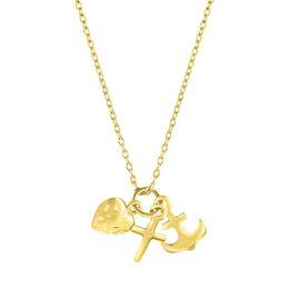 Diamonds by Ellen K. Fascination by Ellen K. Anh&auml;nger mit Kette 375/- Gelbgold Glaube,Liebe,Hoffnung