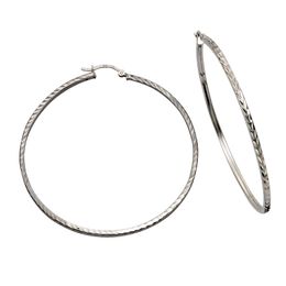 Celesta Silber Creolen 925 Silber rhodiniert 6,0cm