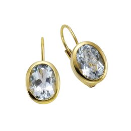 Celesta Gold Ohrring 375/- Gelbgold Blautopas (beh)