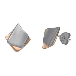 Celesta Silber Ohrringe Silber 925 zweifarbig satiniert und gl&auml;nzend