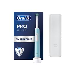 Oral-B Pro 1 Elektrische Zahnb&uuml;rste Cross Action Caribbean Blue+Reiseetui