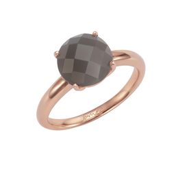 JAMELLI Ring 925 Silber ros&eacute; vergoldet Mondstein grau