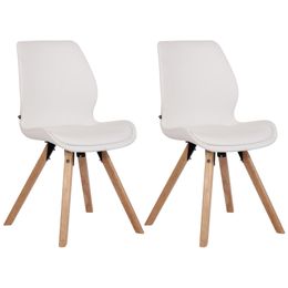 CLP Esszimmerstuhl 2er Set gepolstert Luna, moderner Polsterstuhl mit R&uuml;ckenlehne, stabil bis 136 kg, K&uuml;chenstuhl f&uuml;r Esszimmer und Wohnzimmer
