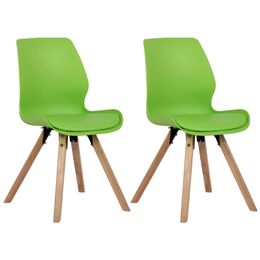 CLP Esszimmerstuhl 2er Set gepolstert Luna, moderner Polsterstuhl mit R&uuml;ckenlehne, stabil bis 136 kg, K&uuml;chenstuhl f&uuml;r Esszimmer und Wohnzimmer
