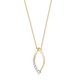 Diamonds by Ellen K. Fascination by Ellen K. Anh&auml;nger mit Kette 375/- Gelbgold bicolor Zirkonia