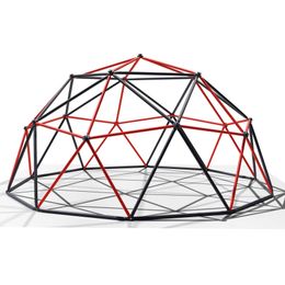 Kletterger&uuml;st 360x360x180cm DomeClimber Kinder Kletterkuppel Geodome 12FT - anthrazit/rot
