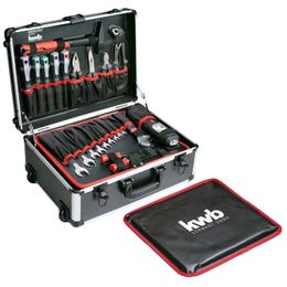 kwb Werkzeugkoffer mit Trolley-Funktion, 175-teilig, gef&uuml;llt, Werkzeug im stabilem Aluminiumkoffer, Werkzeugset gro&szlig;, f&uuml;r Heimwerker, DIYer und Handwerks-Meister, abschlie&szlig;bar inkl. 2 Schl&uuml;sseln