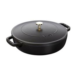 Staub Chistera-Pfanne 24 cm schwarz aus Gusseisen