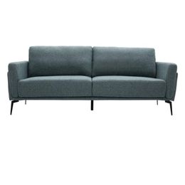 Miliboo Design-Sofa im graugrünen Samtdesign mit schwarzem Metallfuß 3-Sitzer mosco