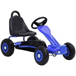 Pedal Go-Kart mit Luftreifen Blau vidaXL