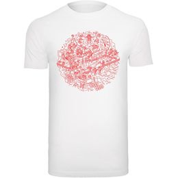 F4NT4STIC Shirt 'Star Wars Christmas Death Star' male White size 4XL