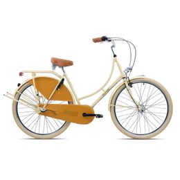 KCP Van Holland City Damen Fahrrad 28 Zoll Citybike Hollandrad mit 3 Gängen Cityrad Stadtrad 165 - 175 cm elfenbein 53 cm