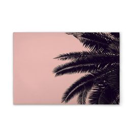 A.S. Création Leinwandbild A.S. CRÉATION "Palm Tree - Wandbild Rosa Schwarz Keilrahmen Kunst modern", braun, T:2cm, Canvas, Bilder, Canvas Palmenblätter Leinwand Rosa Wandkunst Schlafzimmer Natur Modern