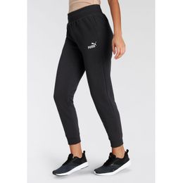 Sporthose Puma "Große Größen", Damen, Gr. L, Normalgrößen, schwarz, Obermaterial: 68% Baumwolle, 32% Polyester, unifarben, sportlich, figurbetont lang, Hosen, mit Eingrifftaschen