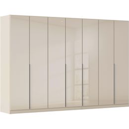 Drehtürenschrank Rauch "Kleiderschrank Kleiderschränke Schrank Garderobe AGORDO mit Glasfront", beige, glas beige (champagner), B:315cm H:229cm T:54cm, Holzwerkstoff, Schränke, durchdachte Innenausstattung, in 6 Breiten und 2 Höhen MADE IN GERMANY