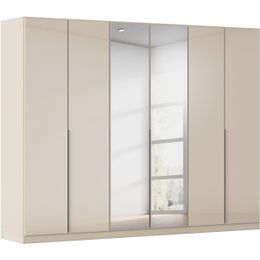 Drehtürenschrank Rauch "Kleiderschrank Kleiderschränke Schrank Garderobe AGORDO mit Glasfront", beige, glas beige (champagner), B:271cm H:210cm T:54cm, Holzwerkstoff, Schränke, durchdachte Innenausstattung, in 6 Breiten und 2 Höhen MADE IN GERMANY