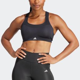 Sport-BH adidas Performance "TLRDIM HS BRA", Damen, Gr. XL, Cup A/B, schwarz (schwarz a, b), Obermaterial: 79% Polyester, 21% Elasthan, sportlich, BHs