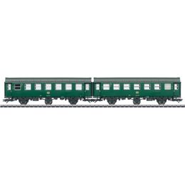 Märklin Personenwagen MÄRKLIN "Märklin Personenwagen-Paar - 43186", grün, Modelleisenbahn-Fahrzeuge, KinderB:3,5cm H:5cm L:30,5cm, Kunststoff, Metall, Made in Europe, B:3,5cm H:5cm L:30,5cm