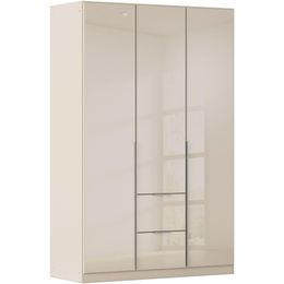 Drehtürenschrank Rauch "Kleiderschrank Kleiderschränke Schrank Garderobe AGORDO mit Glasfront", beige, glas beige (champagner), B:136cm H:229cm T:54cm, Holzwerkstoff, Schränke, mit Außenschubkästen, in 6 Breiten und 2 Höhen MADE IN GERMANY