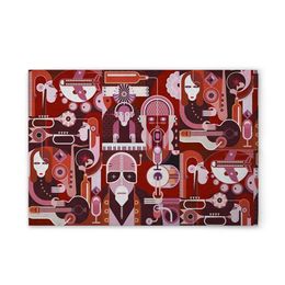 A.S. Création Leinwandbild A.S. CRÉATION "Wall of Sound 2 - Wandbild Rot Rosa Weiß Keilrahmen Kunst", braun, T:2cm, Canvas, Bilder, Canvas Pop Leinwand Art Wandkunst Schlafzimmer Abstrakt Abstrakt Deko