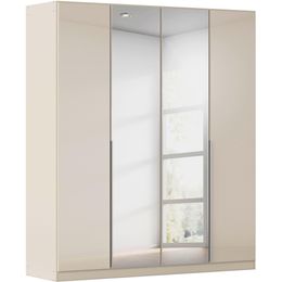 Drehtürenschrank Rauch "Kleiderschrank Kleiderschränke Schrank Garderobe AGORDO mit Glasfront", beige, glas beige (champagner), B:181cm H:210cm T:54cm, Holzwerkstoff, Schränke, durchdachte Innenausstattung, in 6 Breiten und 2 Höhen MADE IN GERMANY