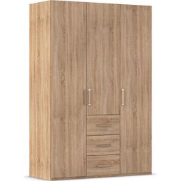 Drehtürenschrank Rauch "Evelyn", braun (eiche sonoma), B:151cm H:223cm T:60cm, Holzwerkstoff, Schränke, in elegantem Stil mit Schubladen 3 Breiten und 2 Höhen MADE IN GERMANY