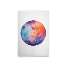 A.S. Création Leinwandbild A.S. CRÉATION "Colourful Planet - Wandbild Weiß Bunt Keilrahmen Kunst", braun, T:2cm, Canvas, Bilder, Canvas Farbenfroher Leinwand Planet Wandkunst Wohnzimmer Kindermotive