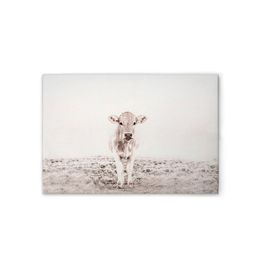 A.S. Création Leinwandbild A.S. CRÉATION "Highland Cattle 3 - Wandbild Weiß Creme Keilrahmen Kunst", braun, T:2cm, Canvas, Bilder, Canvas Tiere Leinwand Kuh Wandkunst Schlafzimmer Beige Cerme Tiere