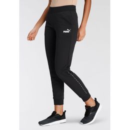 Sporthose Puma "Große Größen", Damen, Gr. L, Normalgrößen, schwarz, Obermaterial: 68% Baumwolle, 32% Polyester, unifarben, sportlich, figurbetont lang, Hosen, mit Bündchen am Beinabschluss