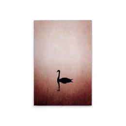 A.S. Création Leinwandbild A.S. CRÉATION "Swan Lake - Wandbild Rosa Schwarz Keilrahmen Kunst modern", braun, T:2cm, Canvas, Bilder, Canvas Schwan Leinwand Rosa Wandkunst Schlafzimmer Rot Tiere Modern