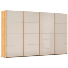 Schwebetürenschrank Rauch "Scale-FYRA", asteiche, glas champagner, griffleisten asteiche, B:360cm H:223cm T:68cm, Holzwerkstoff, Schränke, edle viergeteilte Türen mit Glas-Front viele Farben MADE IN GERMANY