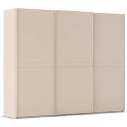 Schwebetürenschrank Rauch "Scale-LINE", beige (champagner), B:271cm H:223cm T:68cm, Holzwerkstoff, Schränke, edle Optik mit Bauchbinde in Korpusfarbe Dekorfront MADE IN GERMANY